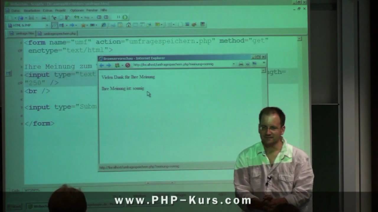 Umfrage erstellen mit PHP - Teil 2 - YouTube