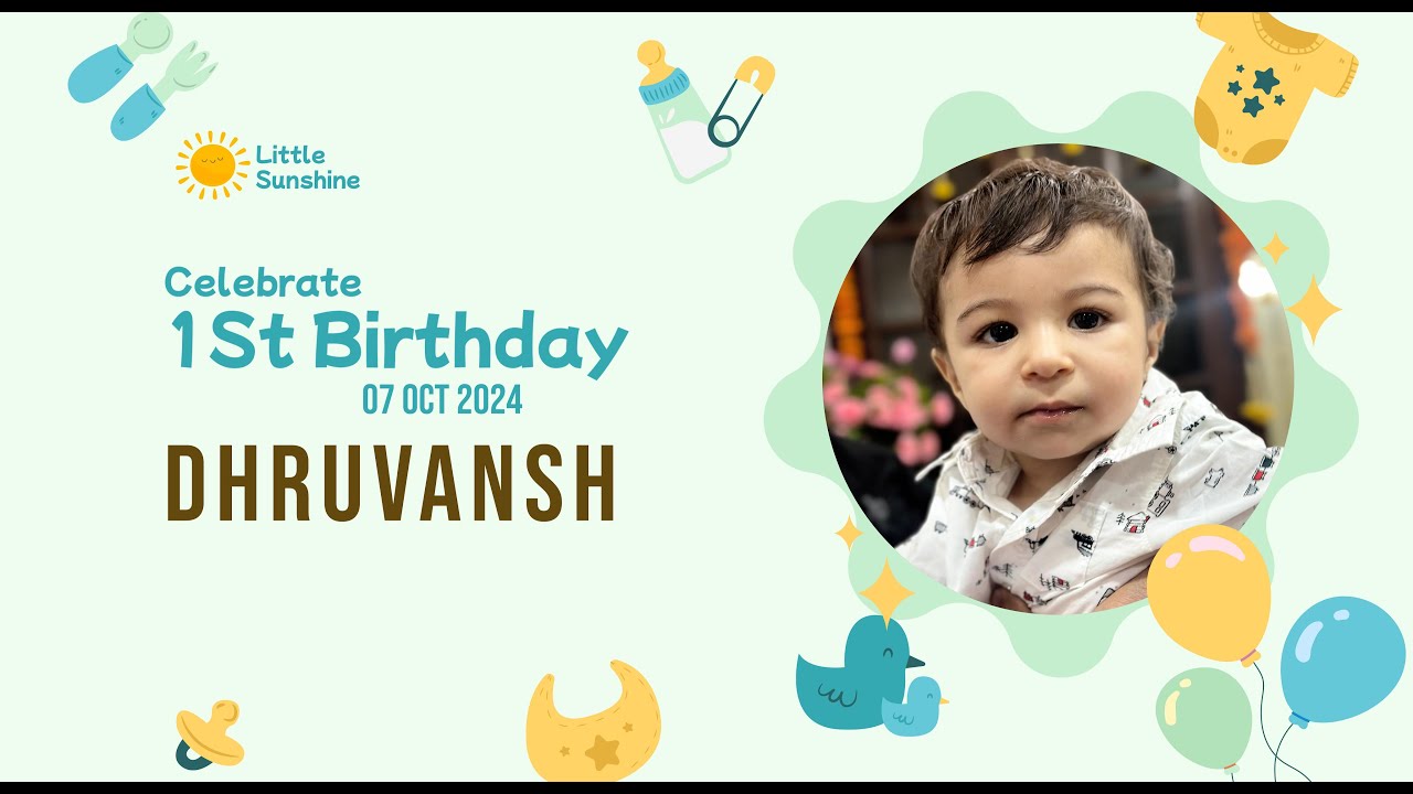 DHRUVANSH 1st Birthday 07 Oct 2024 - YouTube