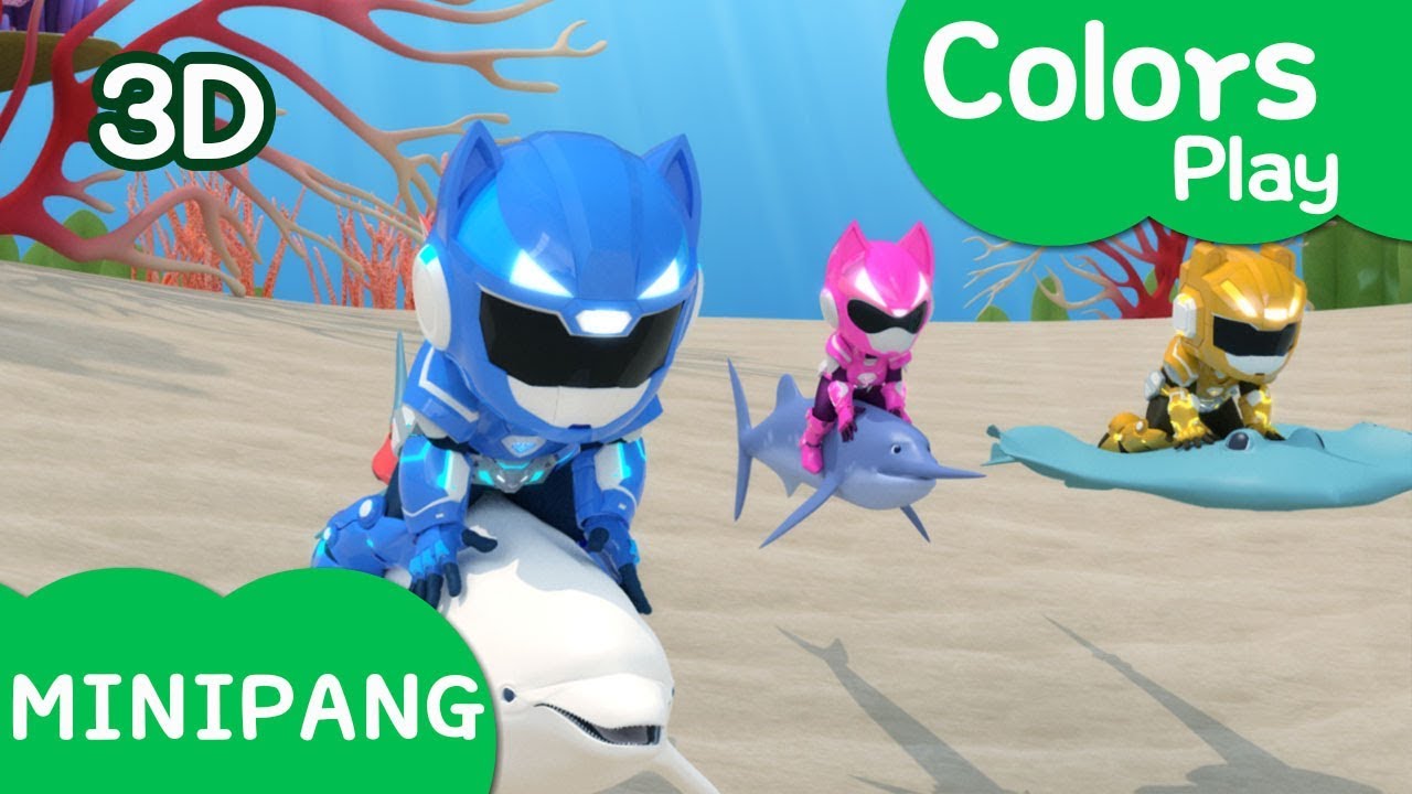 Learn colors with Miniforce | Colors Play | Color Fish Driving | Mini ...