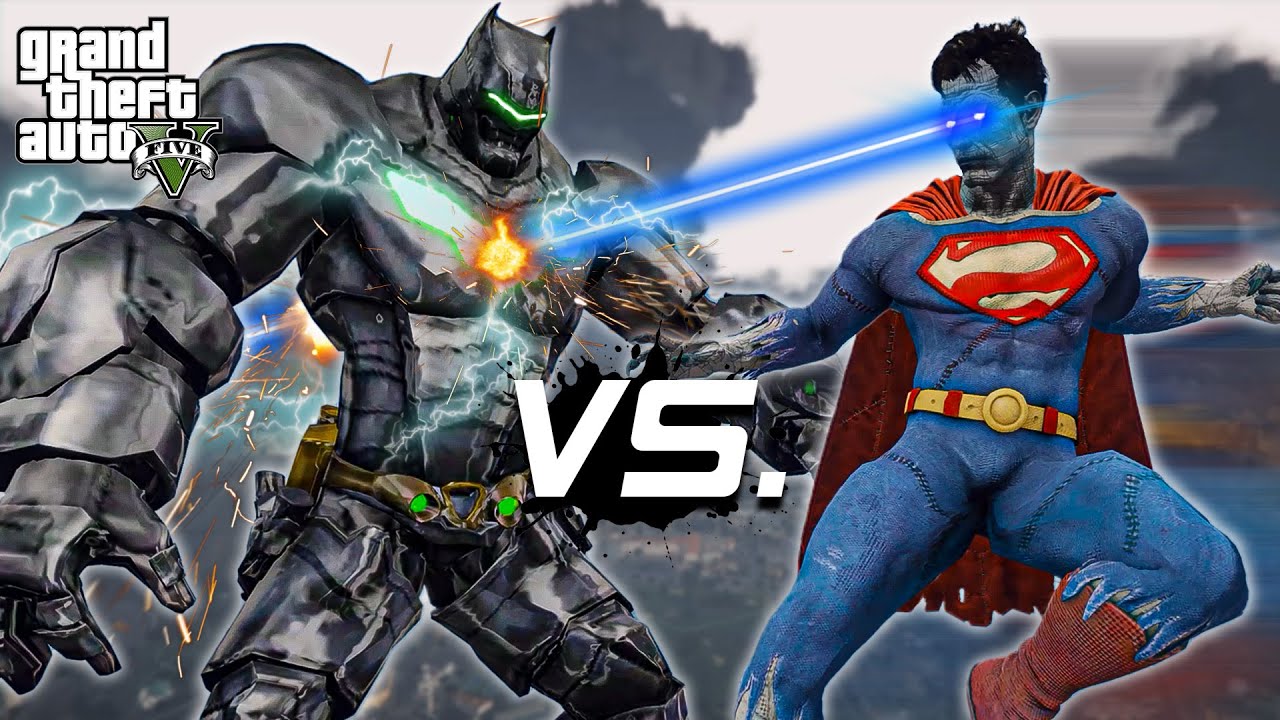 GTA 5 - Bizarro Destroyed Batman Kryptonite Armor Suits - YouTube