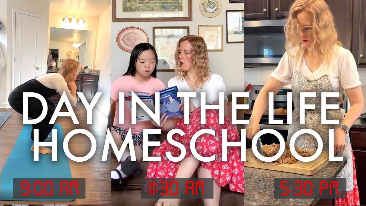 A COMPLETE DAY IN THE LIFE OF A HOMESCHOOL FAMILY : W/ MEALS, EXERCISE ...