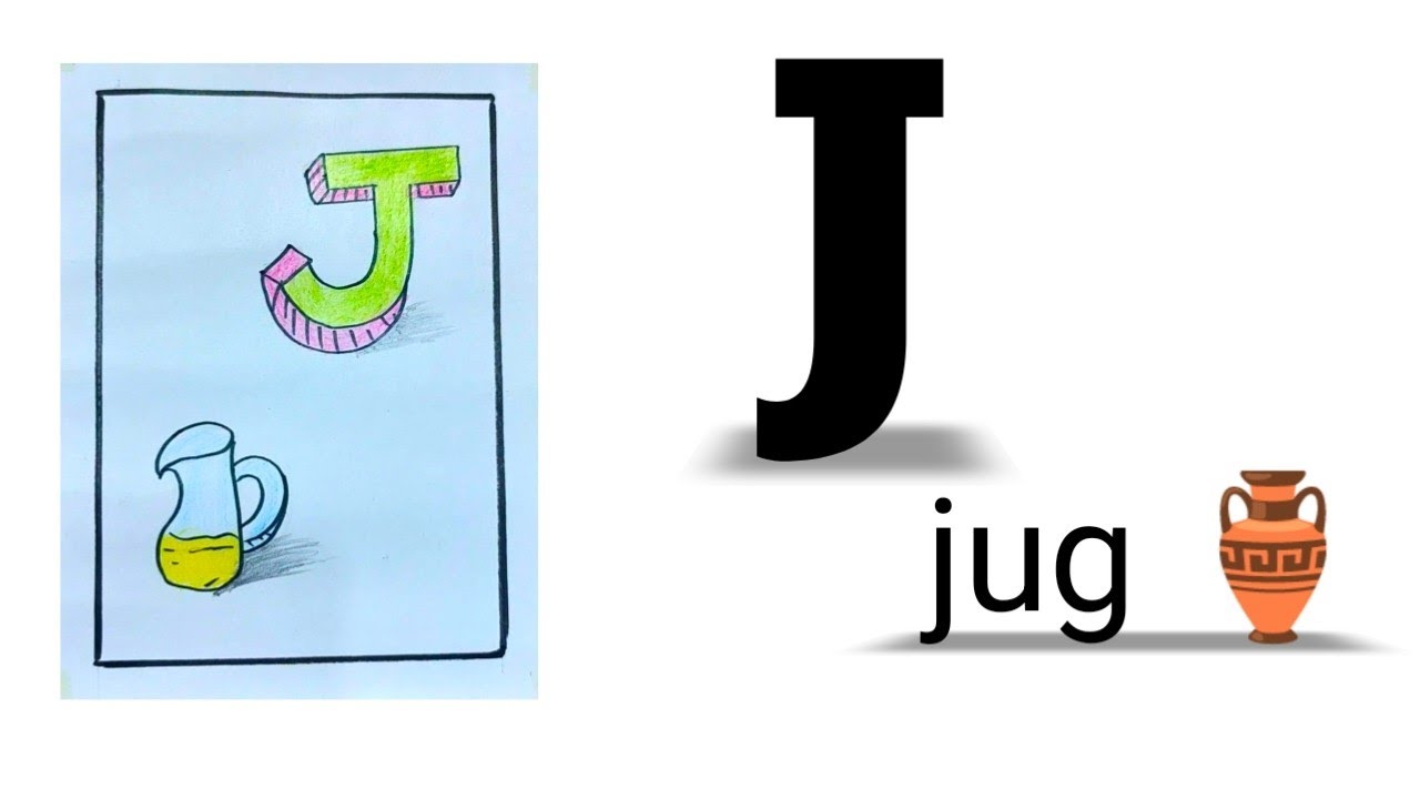 J for jug 🏺 alphabet art - YouTube