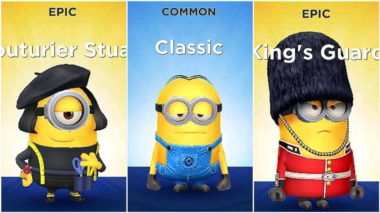 Minion Rush Couturier Stuart VS Classic VS King's Guard - YouTube