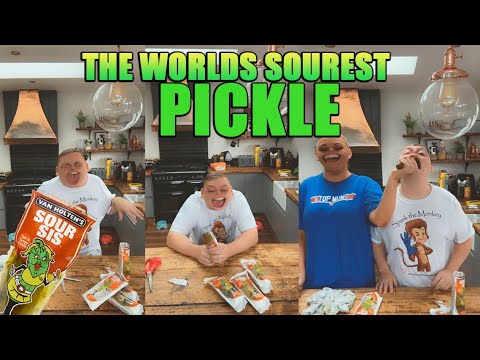 We try the worlds Sourest pickle absolutely hilarious 🤣 - YouTube