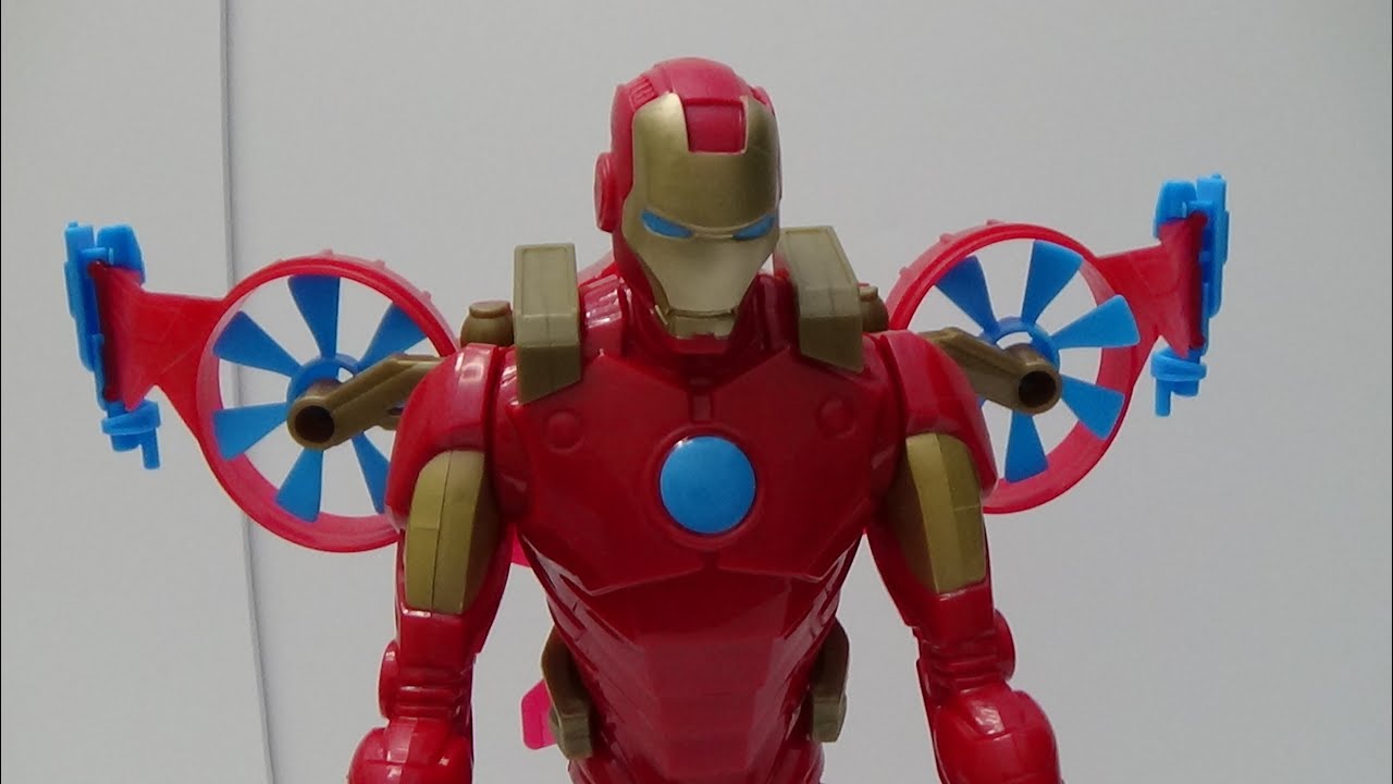 Amazing Iron Man unboxing, flying propellers, Action Figure - YouTube