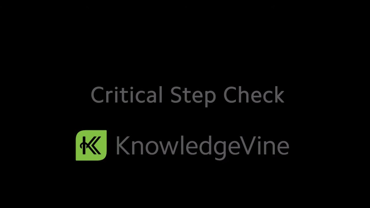 Human Performance Tool: Critical Step Check - YouTube