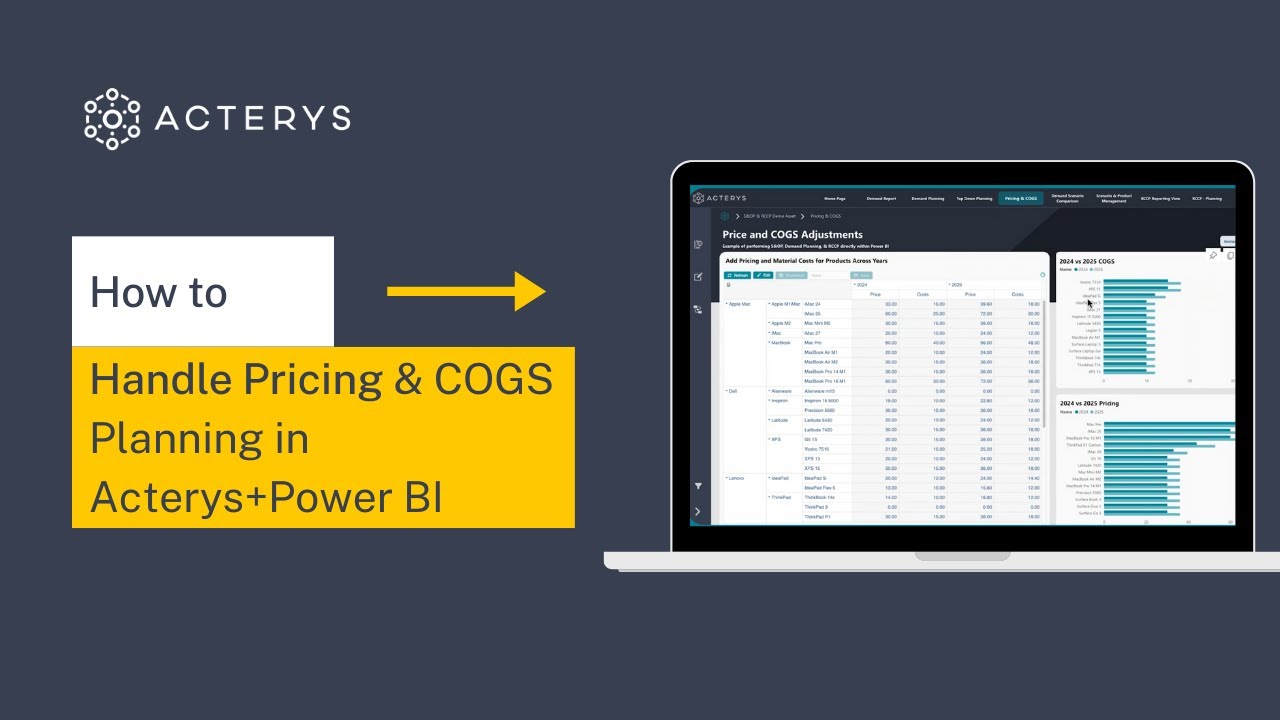 Perform Pricing & COGS Planning in Minutes with Acterys + Power BI ...