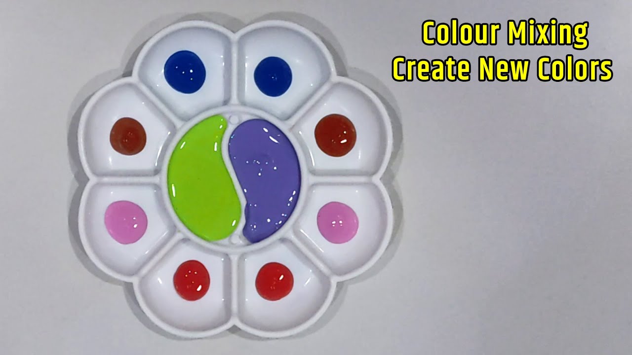 How to Create New Colors Using green, Violet Colors | Making 8 Colors ...