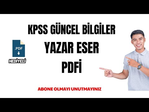 Kpss çıkması muhtemel Yazar Eser PDFi #kpss #kpssguncelbilgiler