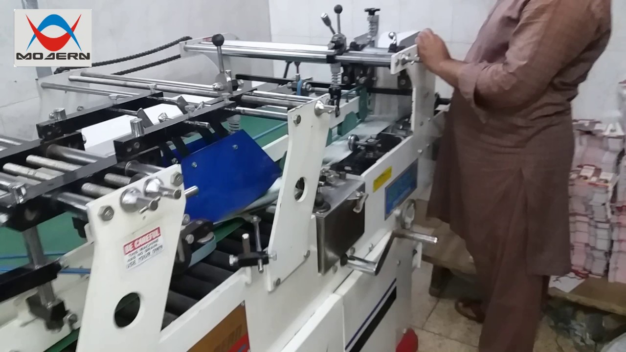 S21-14 Hige speed folding gluing side pasting machine - YouTube
