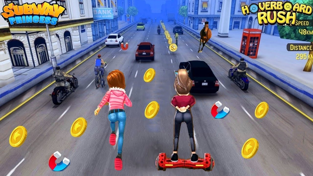Subway Princess Runner V/S Hoverboard Rush - FUN GAME | Android/iOS Gameplay HD - YouTube