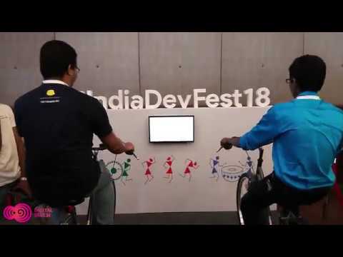 Pedal to Light Up - Cycling Installation for Google DevFest 2018 - YouTube