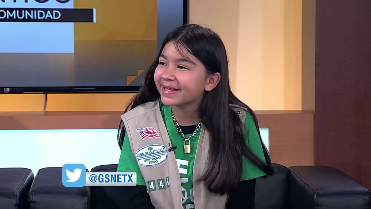Univision Interview With Two Girl Scouts in Spanish - YouTube