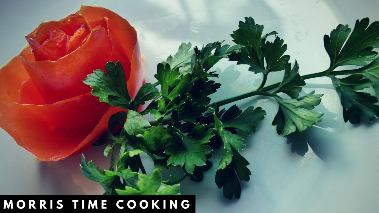 How To Create A Tomato Rose | Food Art | Lesson #14 | Morris Time ...