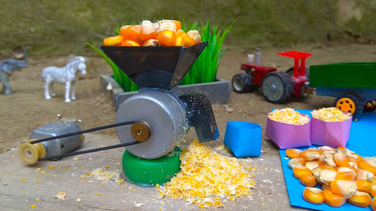Diy Tractor Mini Maize Broken Machine Science Project - @MrAmear - YouTube