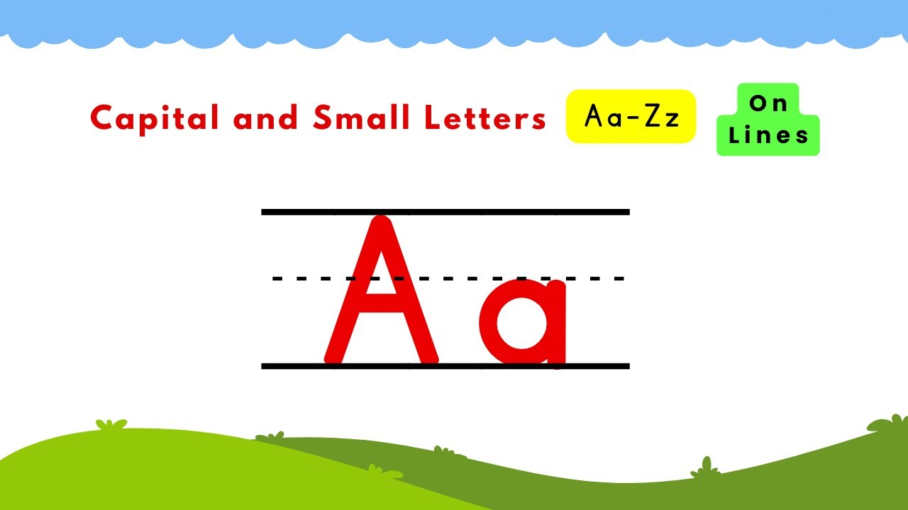 Capital & Small Letters Writing Practice for Kids on Lines | Uppercase ...