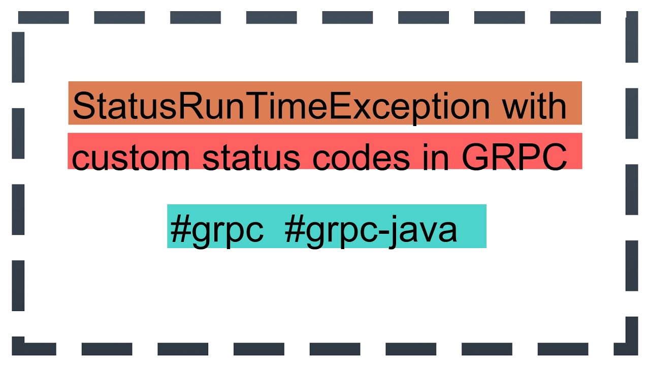 StatusRunTimeException with custom status codes in GRPC - YouTube