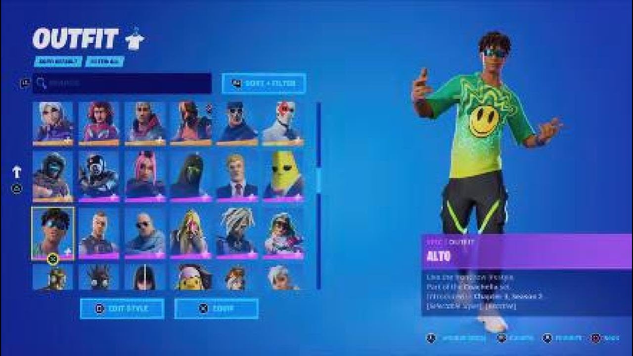 Fortnite Locker Tour (Skins) - YouTube