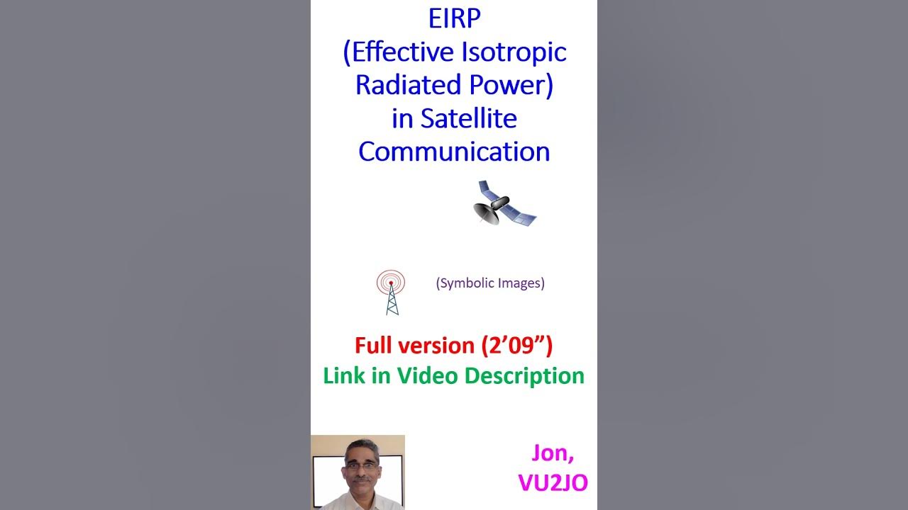 EIRP (Effective Isotropic Radiated Power) in Satellite Communication - YouTube