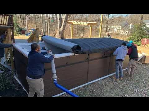 PDC Swim Spa Summit SX19 Install - YouTube