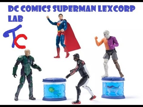 Unboxing and review of DC Comics Superman Lexcorp Lab figure set - YouTube