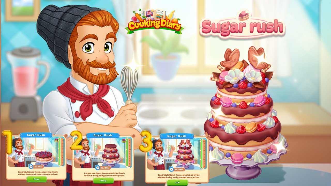 Cooking Diary®: Sugar Rush with Adam! (All LEVEL & REWARDS) - YouTube