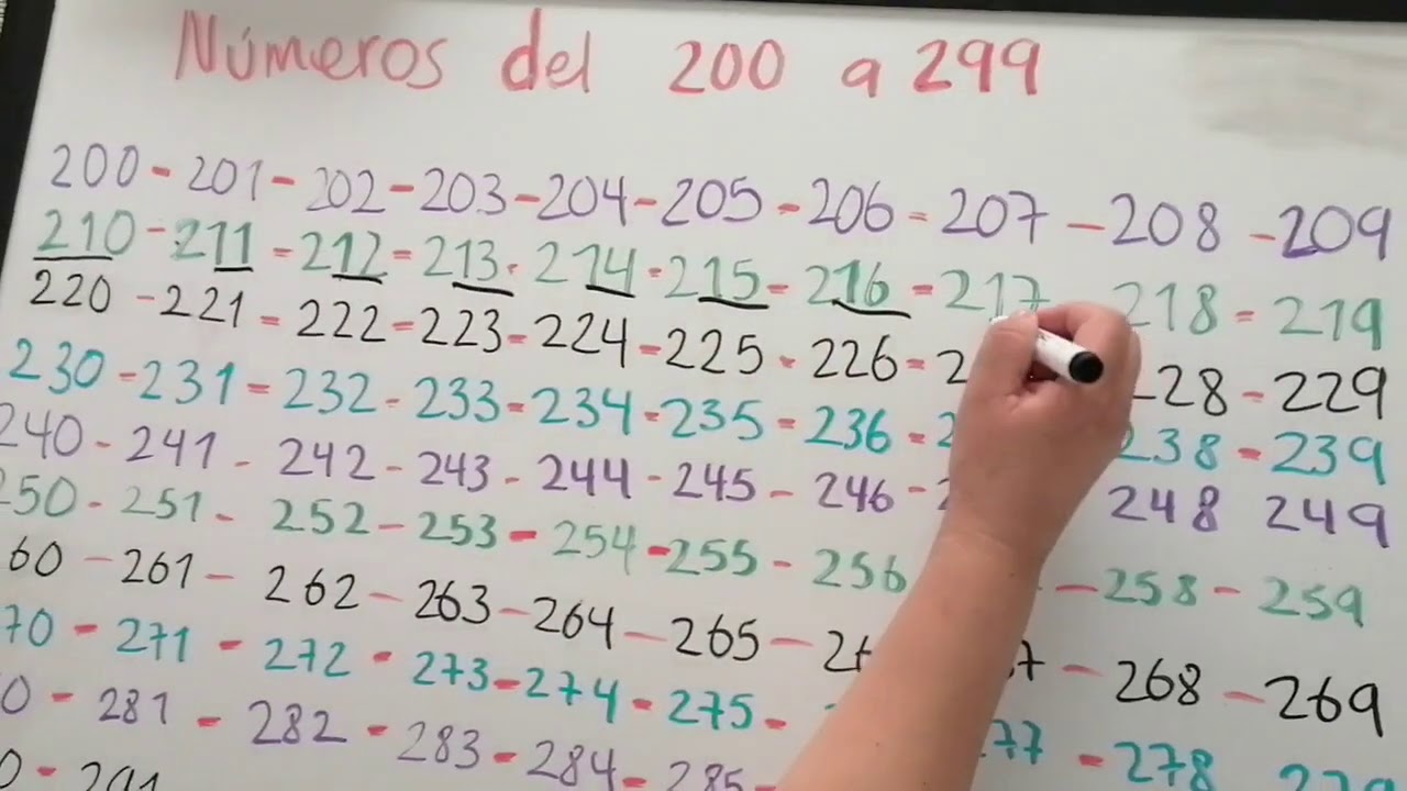 Números del 200 a 299 - YouTube