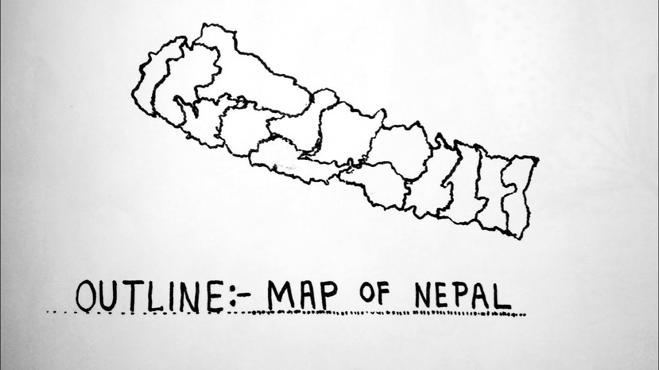 Nepal: Outline map of Nepal | How to draw outline map of Nepal - YouTube
