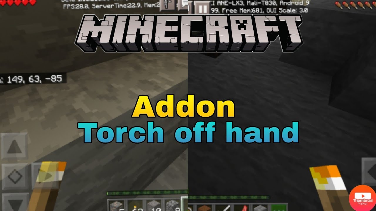 Addon torch off second hand minecraft pe🔥 ️ - YouTube