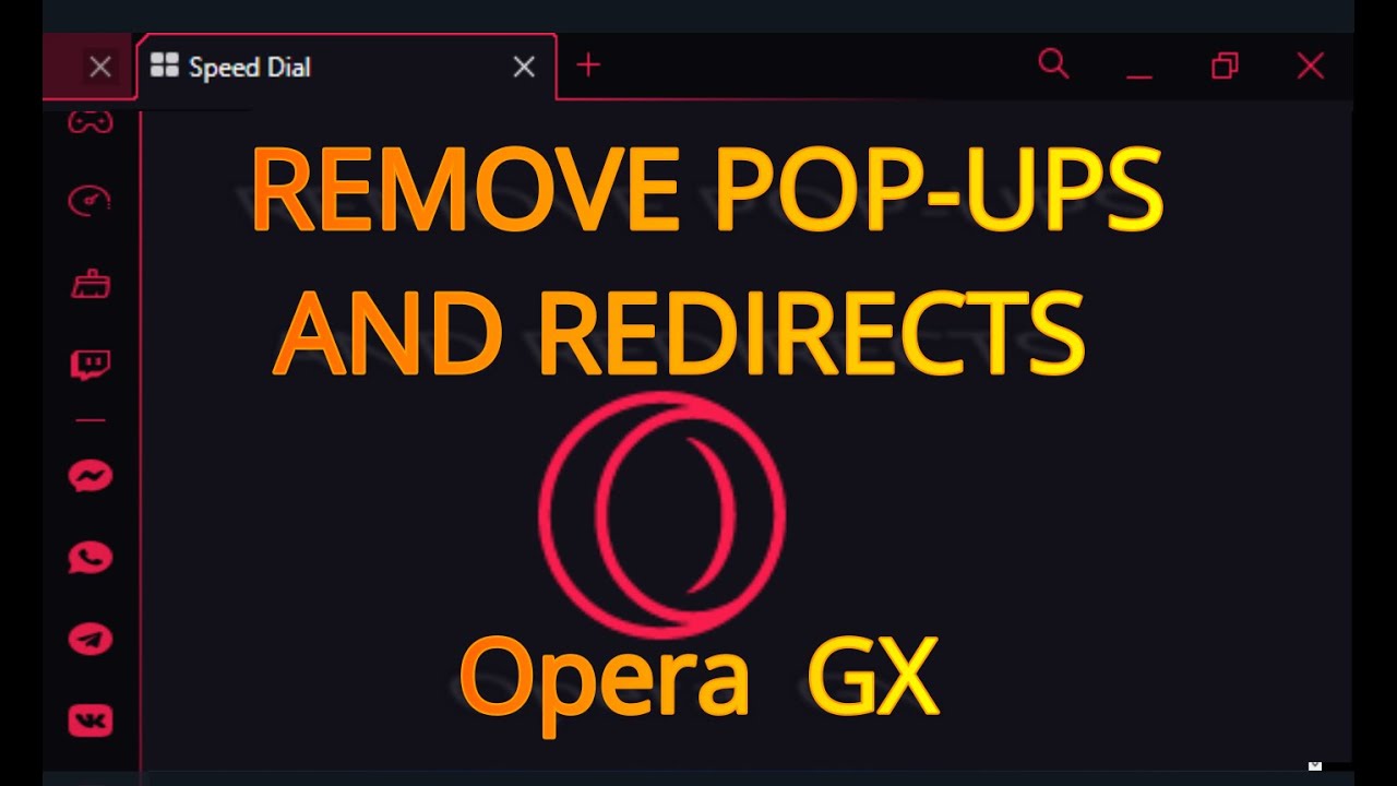 How to remove pop up and redirectors in opera GX - YouTube
