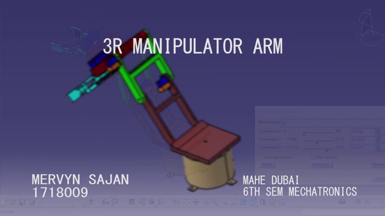 CATIA 3R Manipulator Arm - YouTube