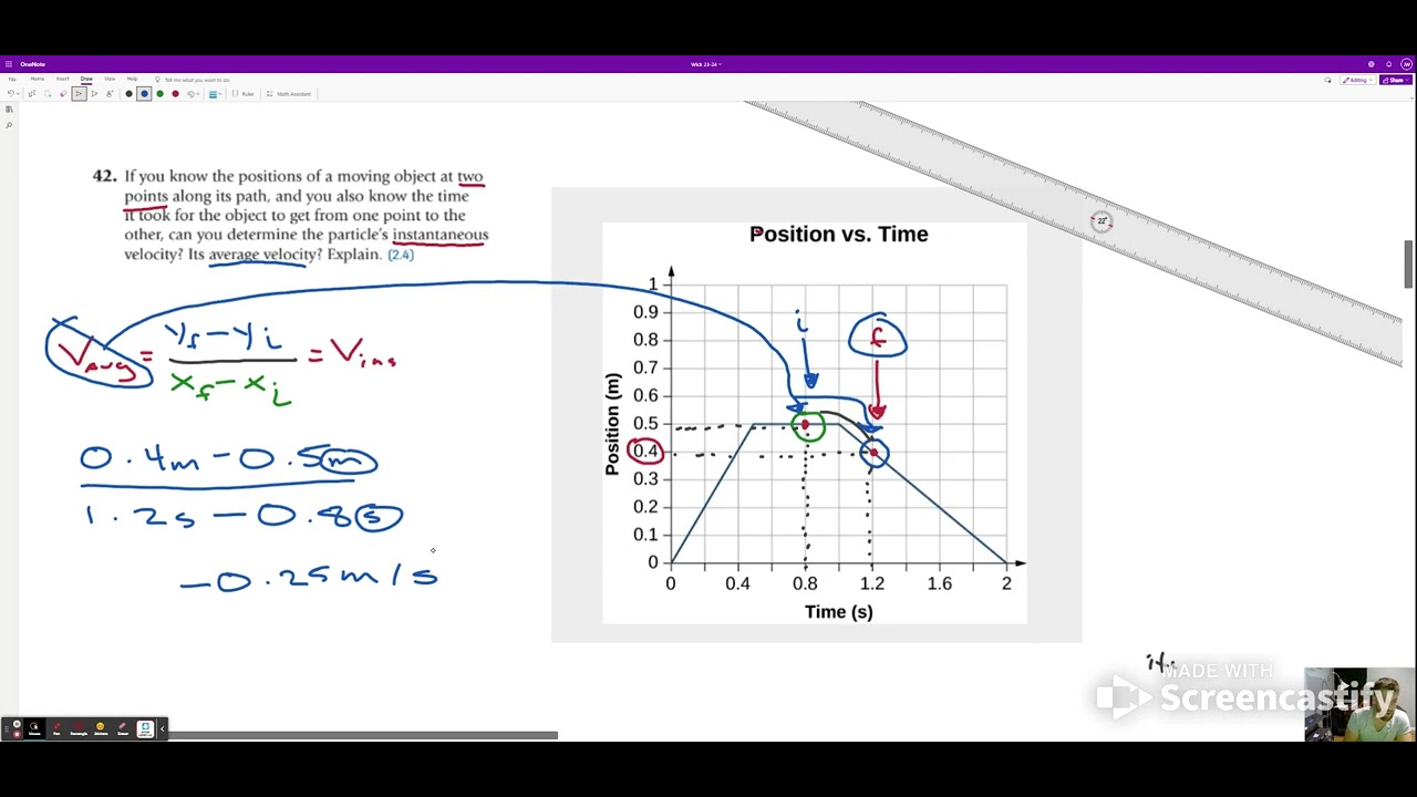 Instantaneous and Average Velocity - YouTube