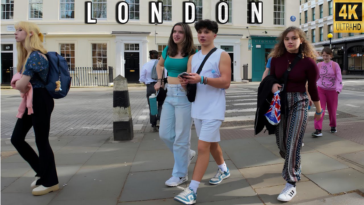🇬🇧 London Spring Walk - April 2024 | A Summer day in Euston Square to ...