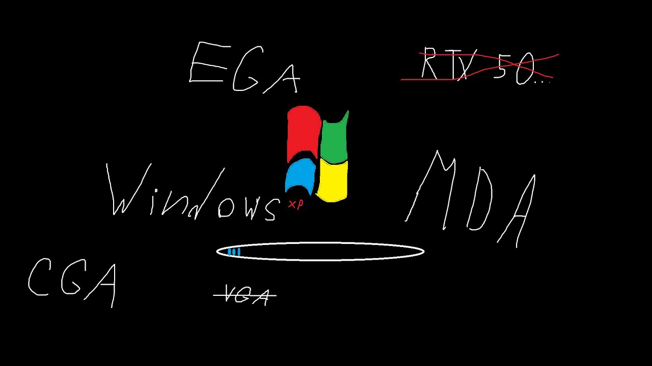 Запуск Windows XP в EGA CGA MDA - YouTube