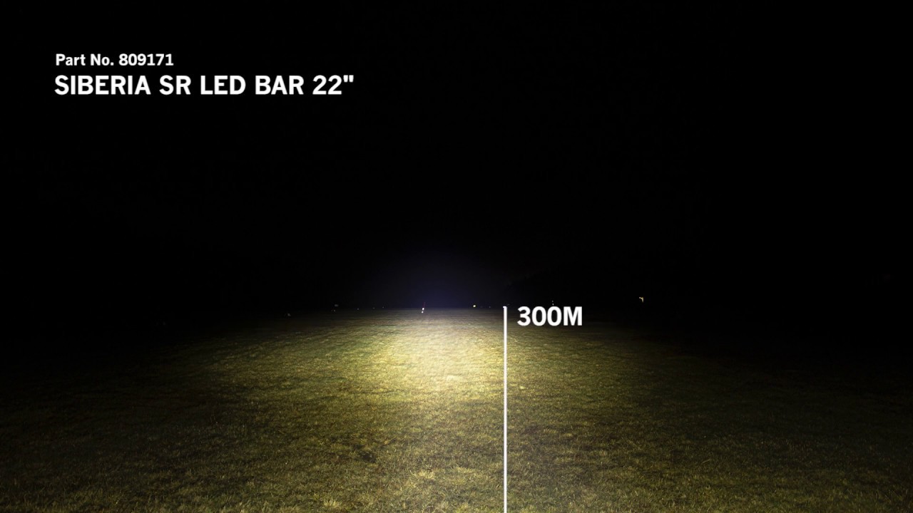 SIBERIA SR LED BAR 22" LIGHTING BEAM PATTERN - YouTube