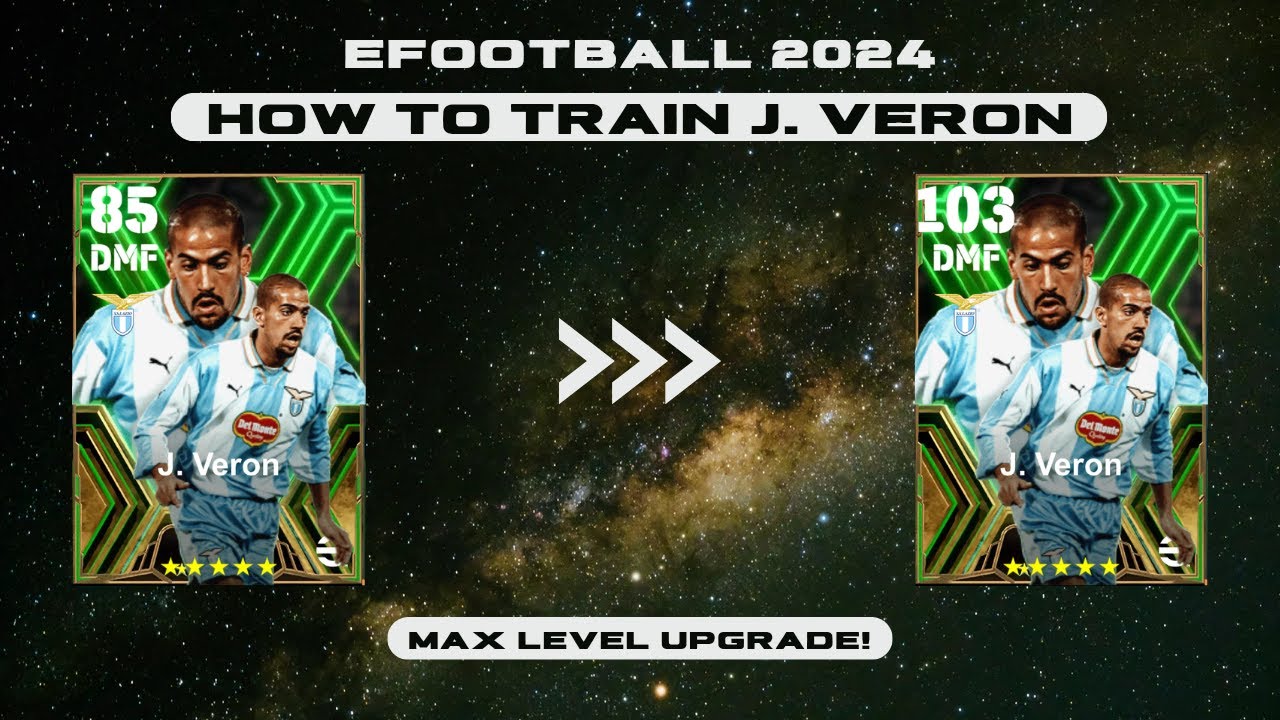 How To Train J. Veron In eFootball 2024 | 103 Rated J. Veron Max ...
