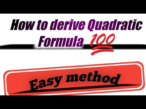 How to derive quadratic Formula - YouTube