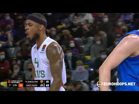 FC Barcelona - UNICS Kazan 111-109 OT: Lorenzo Brown (27 points, 9 assists)