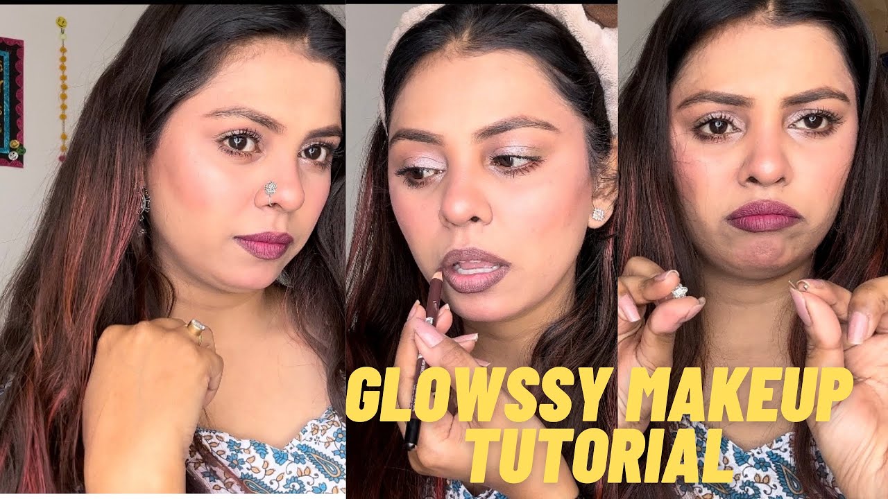 Glossy makeup tutorial #viralvideos #youtubevideos #makeuptutorial # ...