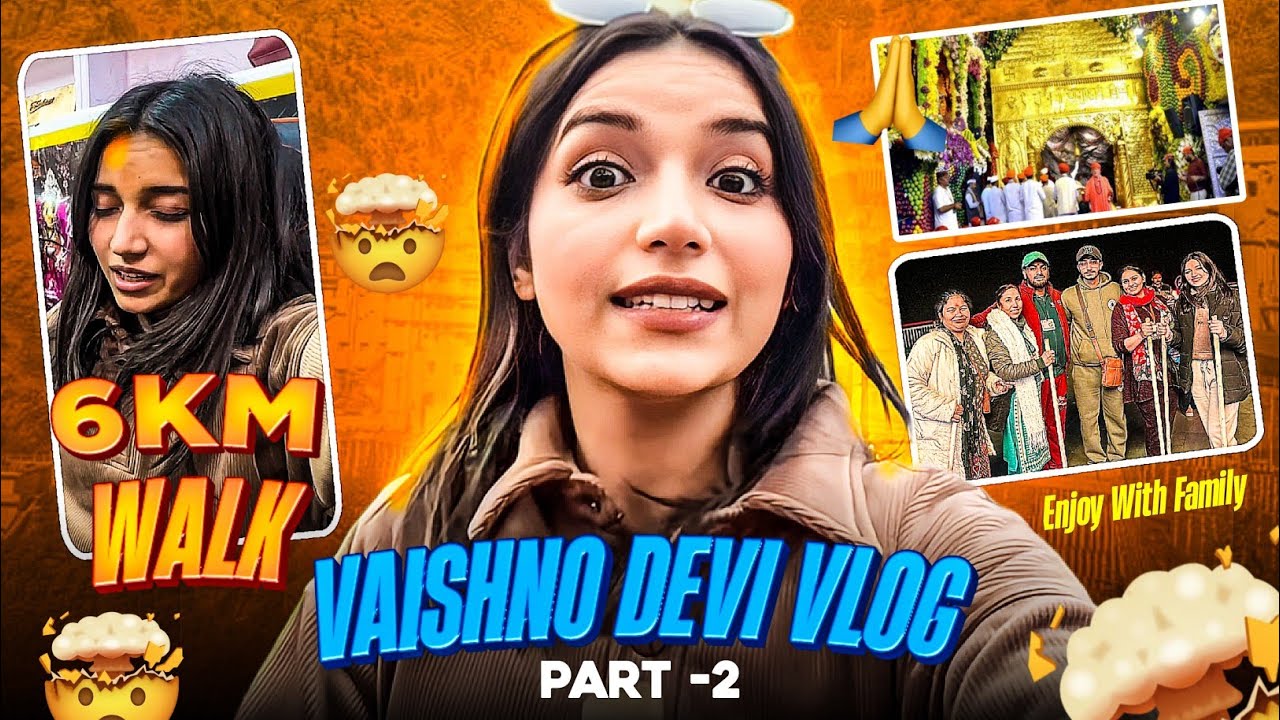 6 KM STRAIGHT WALK 😱 VAISHNO DEVI VLOG -2 | DARSHAN WITH FAMILY 😇🙏🏻| PRIYA ARORA - YouTube