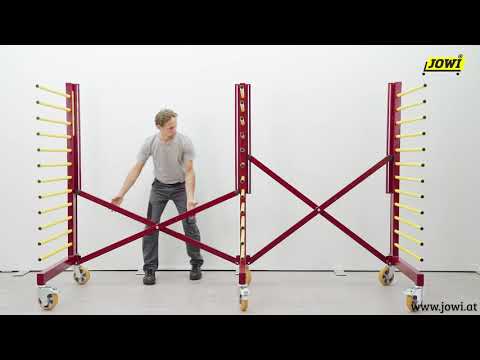 JOWI Regalwagen verstellbare Wagenlänge/ mobile rack fully adjustable ...