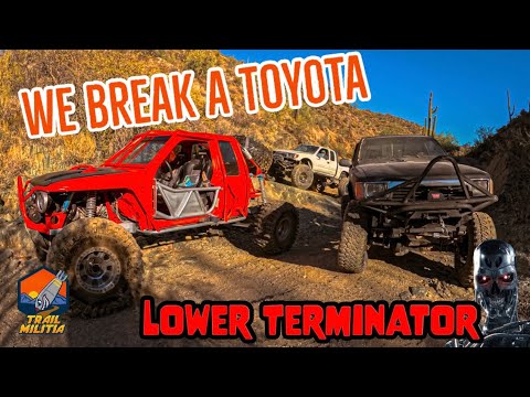 We break our rental Toyota on Lower Terminator AZ - YouTube