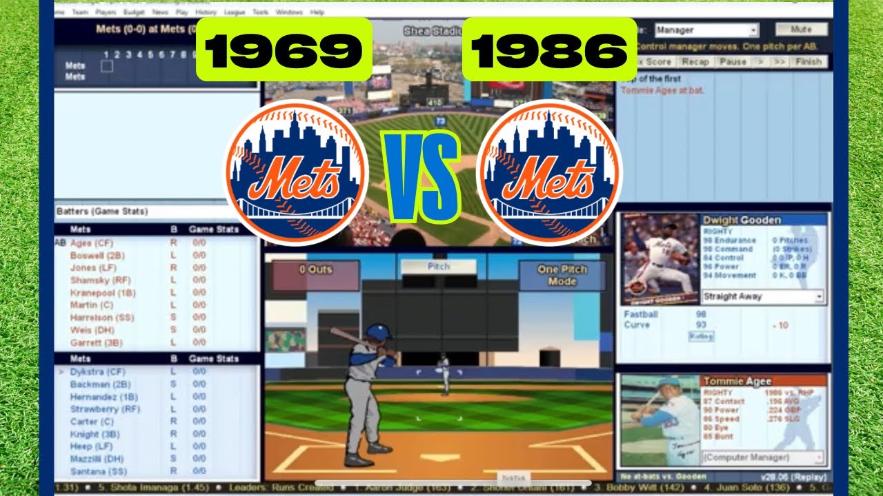 1986 Mets vs 1969 Mets! Ultimate Baseball Mogul Showdown 🔥⚾ | Retro MLB ...