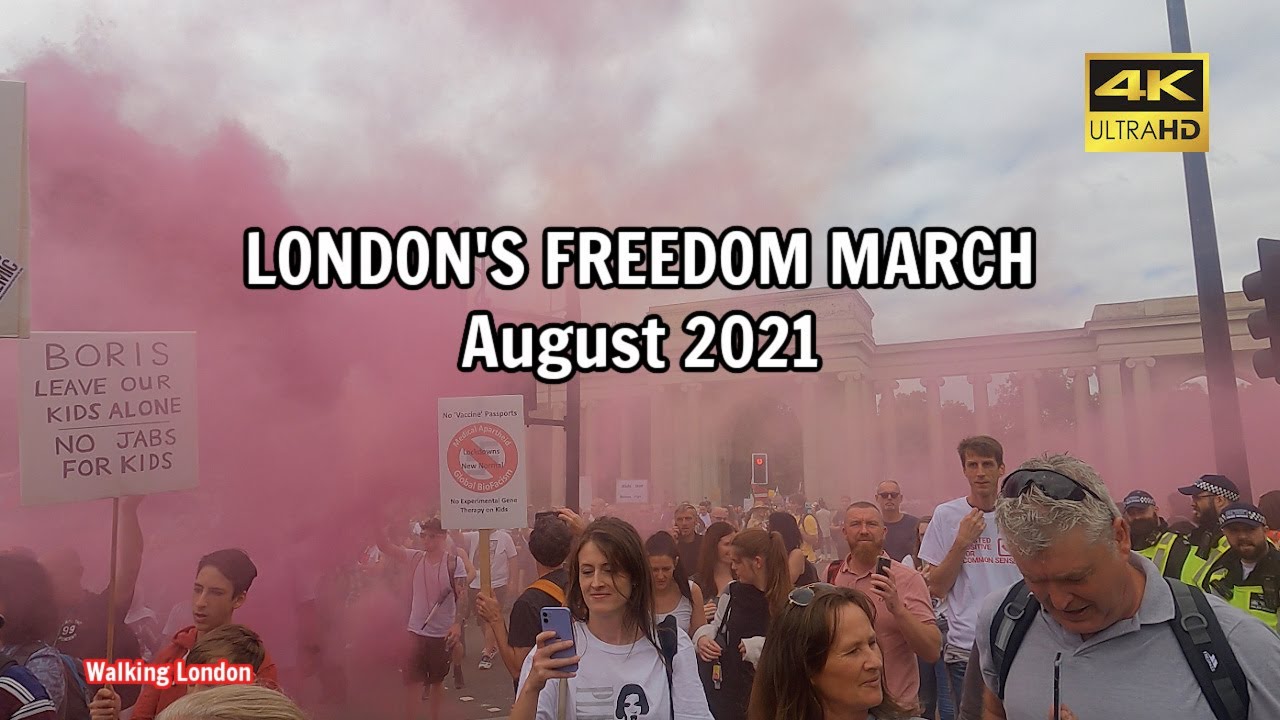 Huge Medical Freedom March in Central London [4K] @WalkingLondon_ - YouTube