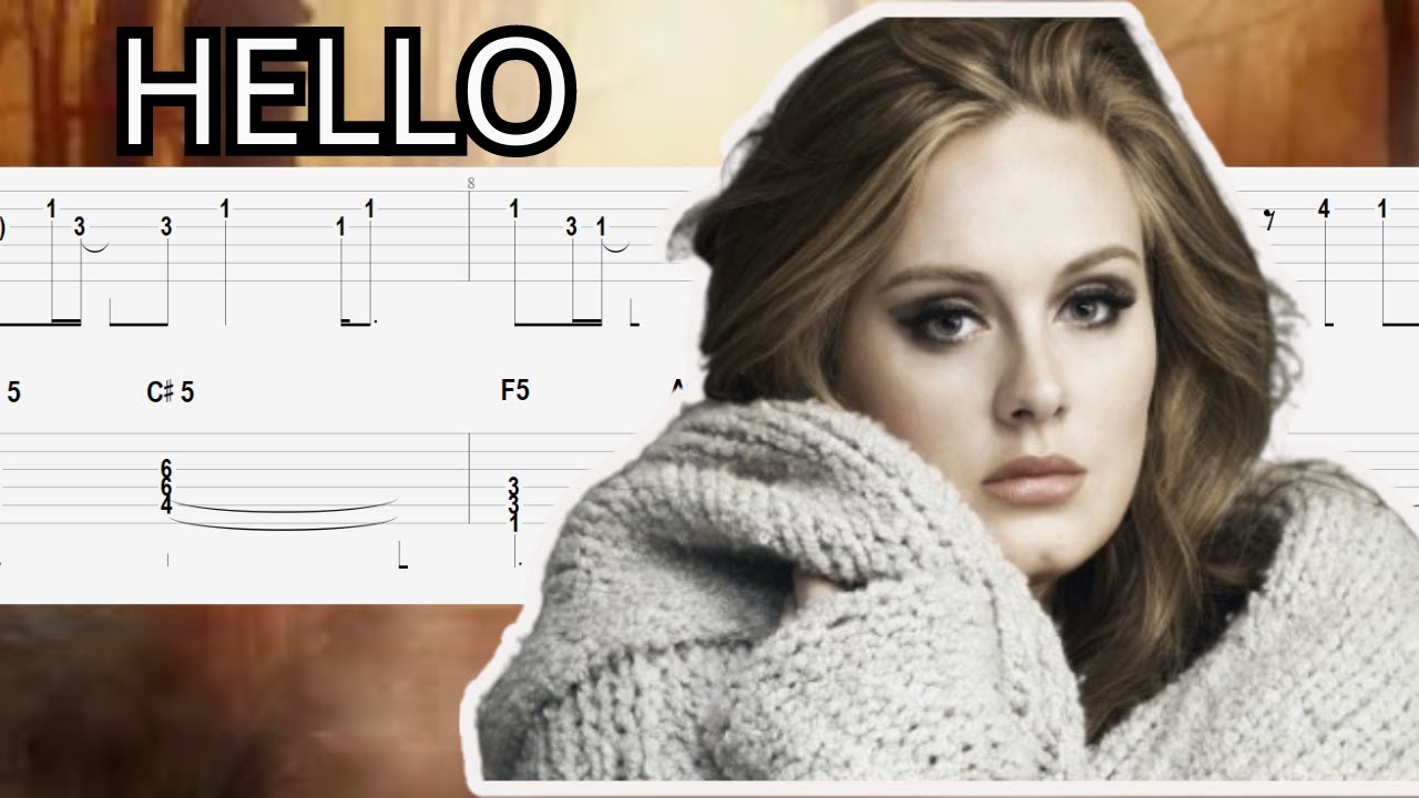 Hello - Adele - Guitar Tutorial (TAB + CHORD ) - YouTube
