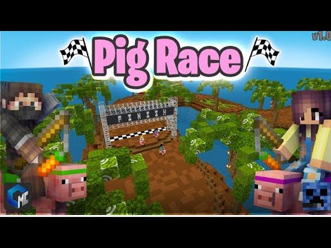 Minecraft Pig Race || Minecraft Girl || Minecraft Mod - YouTube