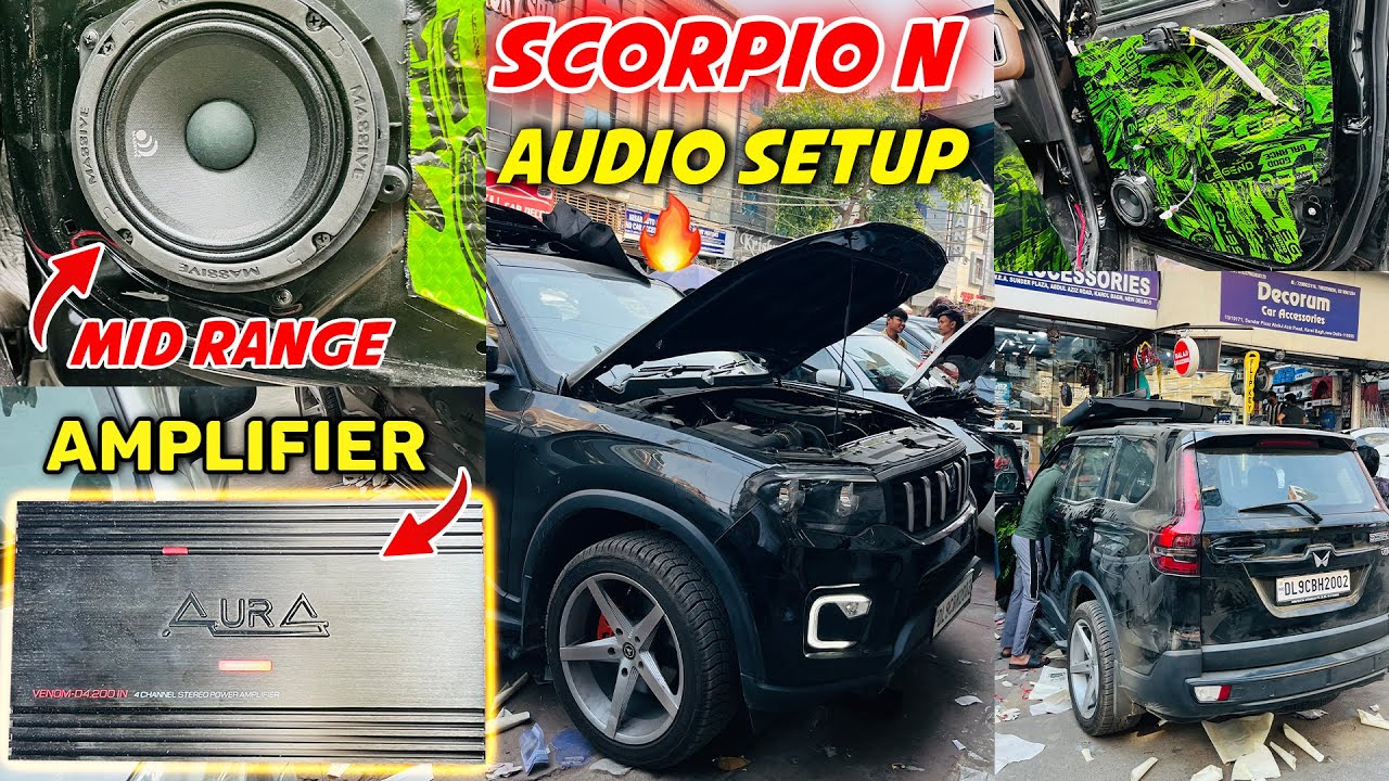 😱🔥Loud Audio Setup in Scorpio N Modified 😱🔥Loud Midrange Woofer MAssive ...