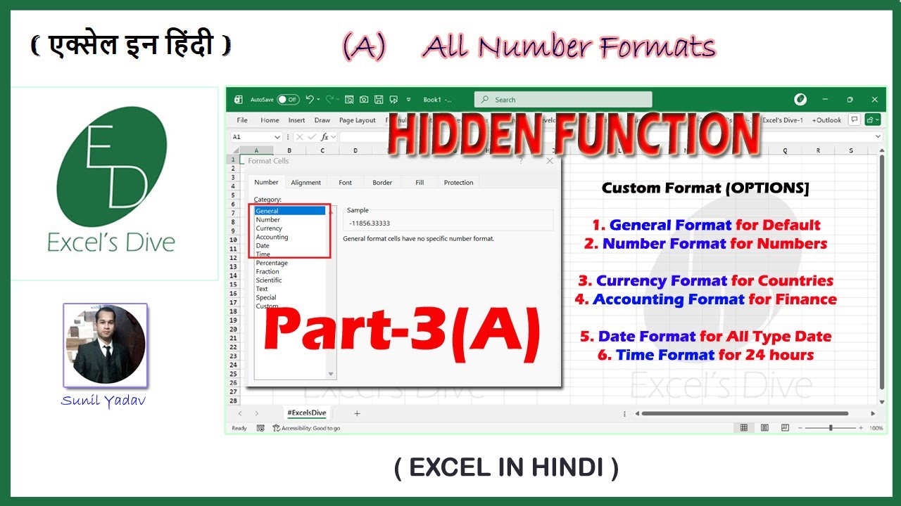 Part_3 (A). All Number Formats - How to use number formats in Excel ...