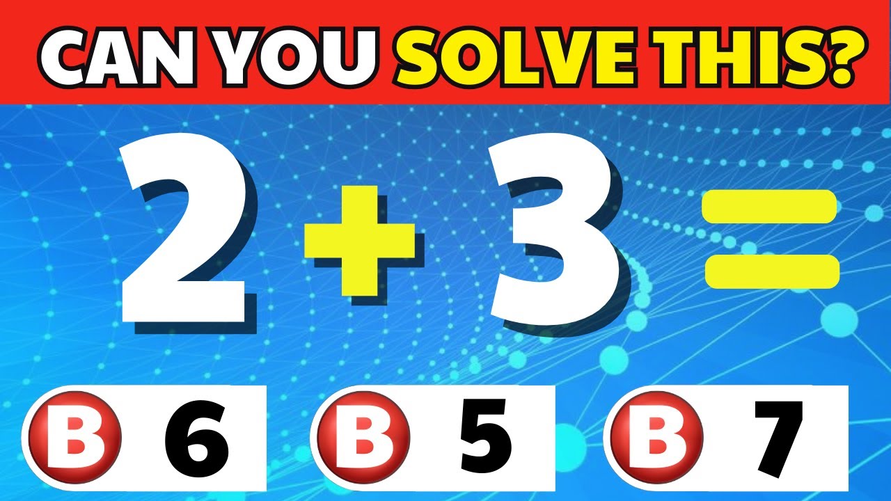 Can You Guess the Answers? | Impossible Maths Quiz 40 Questions in 3 ...