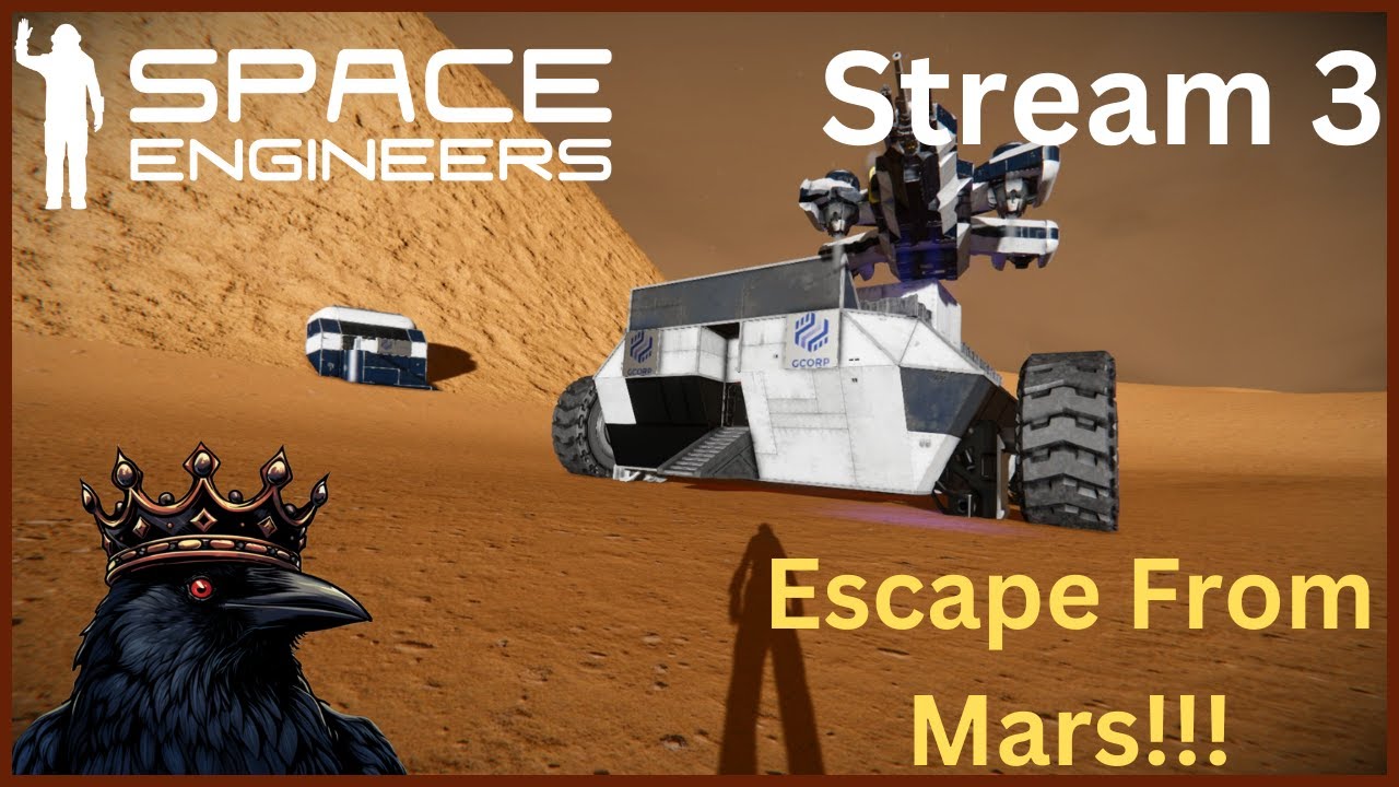 A Proper Fighter and Drone to help Escape From Mars | Space Engineers ...